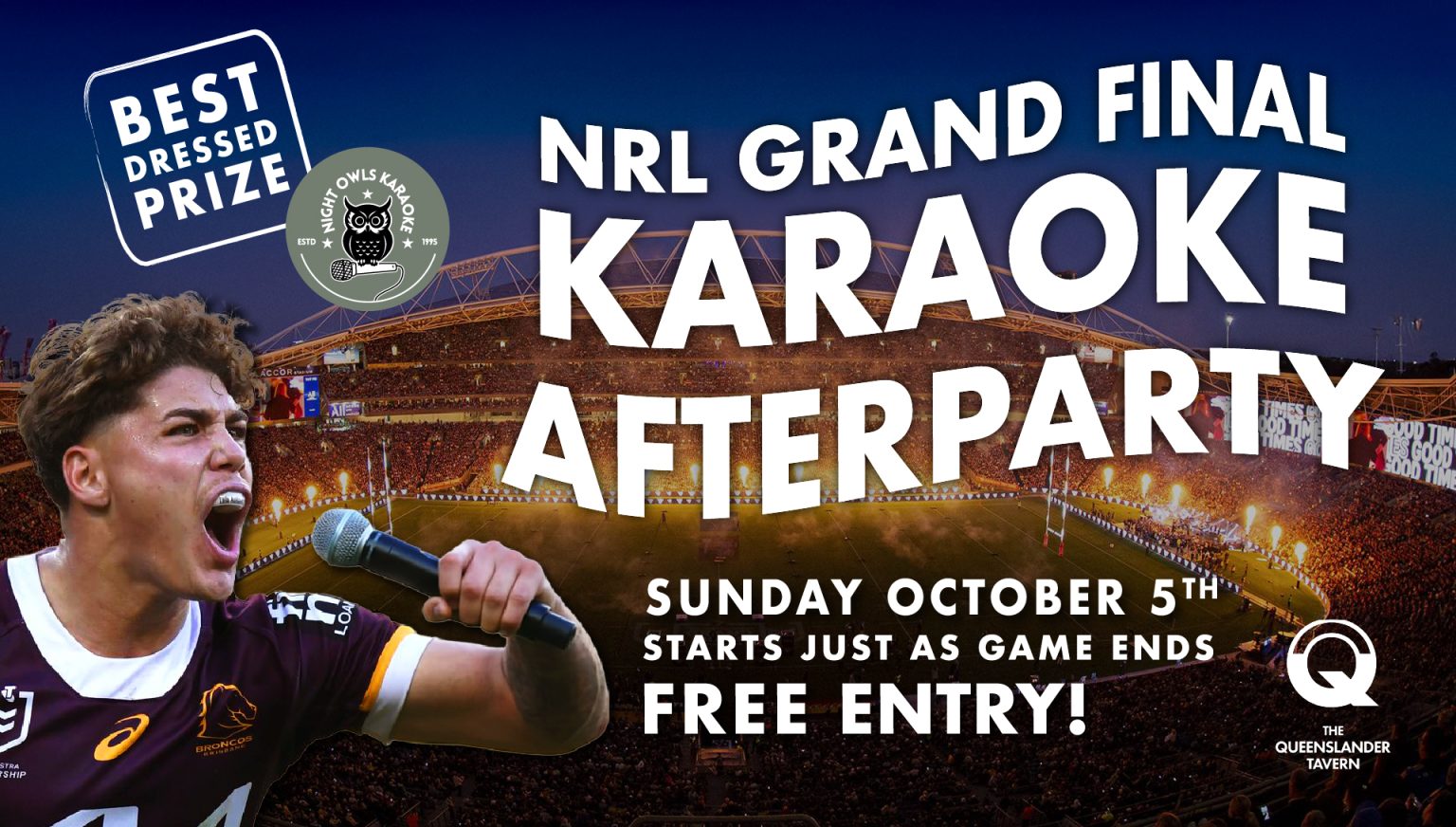 NRL Grand Final Karaoke After Party - The Queenslander Tavern - Pub ...
